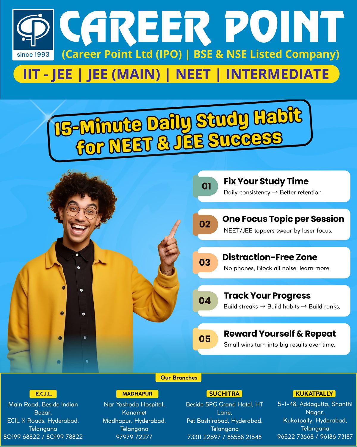 Career Point ECIL - Best IIT JEE Coaching Center - Kamala Nagar, Hyderabad